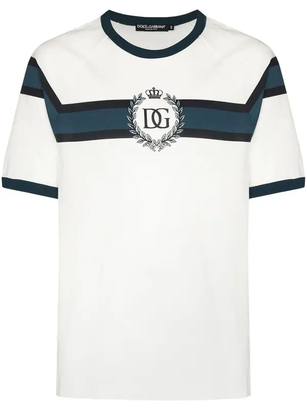 Dolce & Gabbana Dg Band Logo T-shirt - White