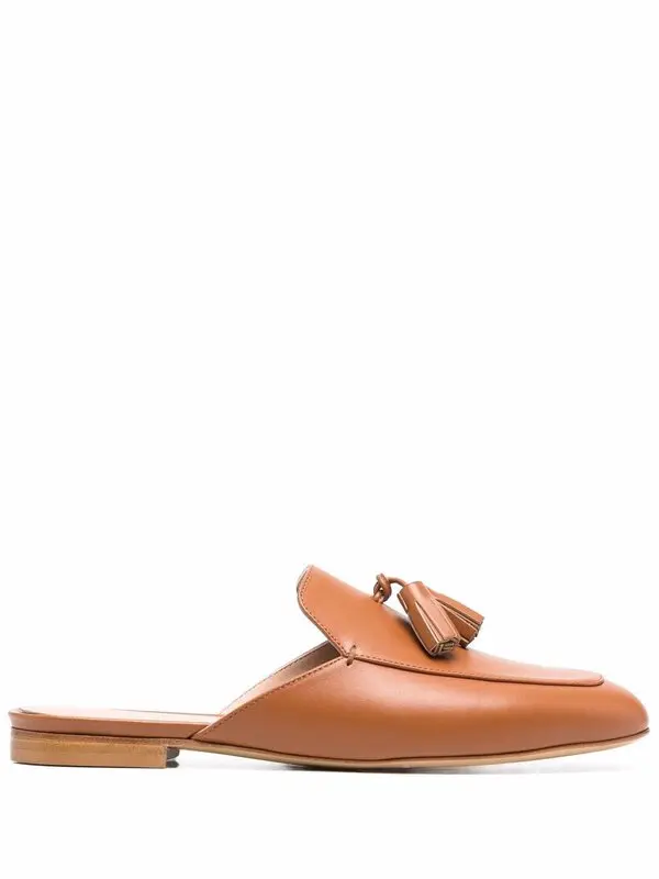 SCAROSSO Giorgina Tasseled Mules - Brown