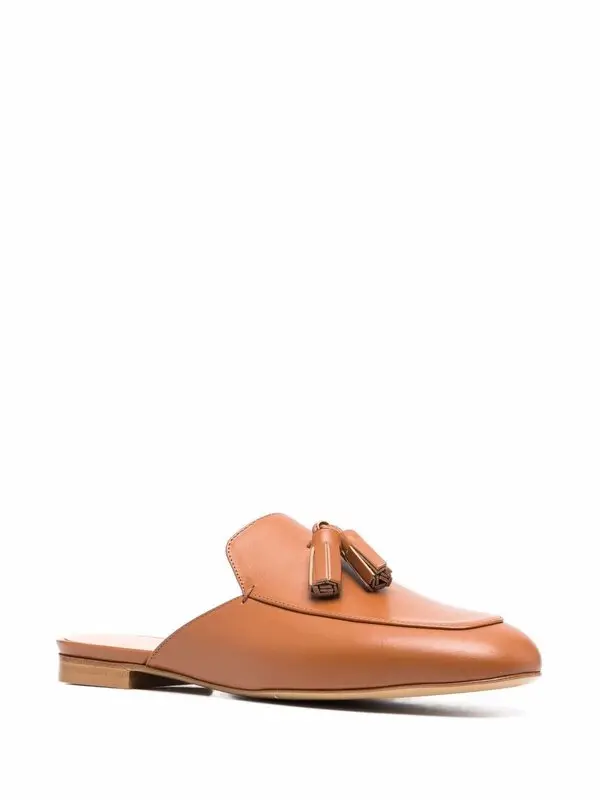 SCAROSSO Giorgina Tasseled Mules - Brown