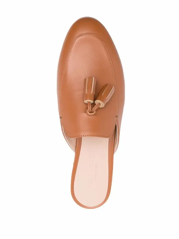 SCAROSSO Giorgina Tasseled Mules - Brown