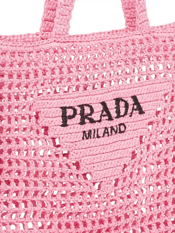 Prada Woven Raffia Tote Bag