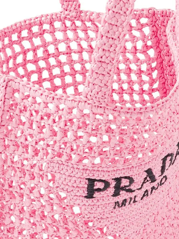 Prada Woven Raffia Tote Bag