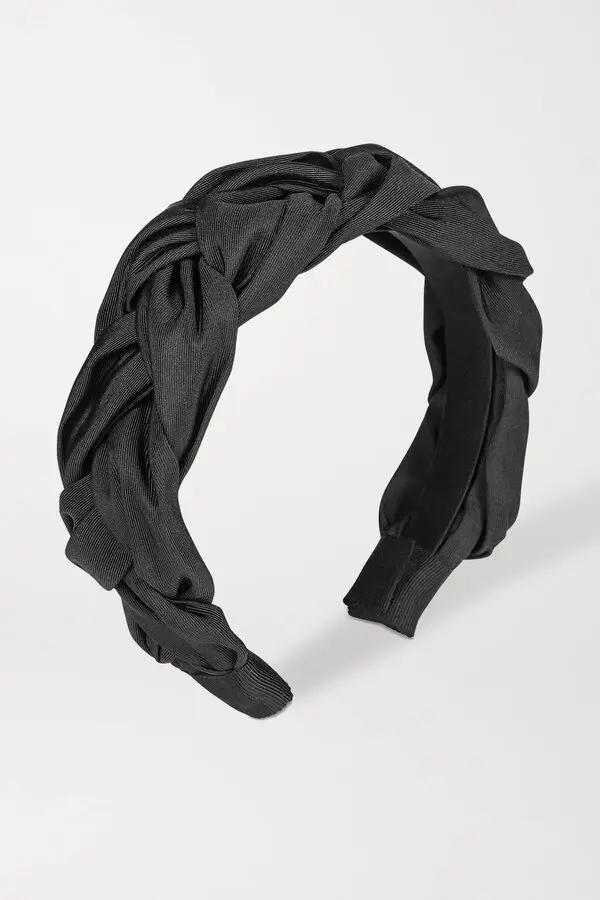 JENNIFER BEHR Lorelei Braided Silk-faille Headband