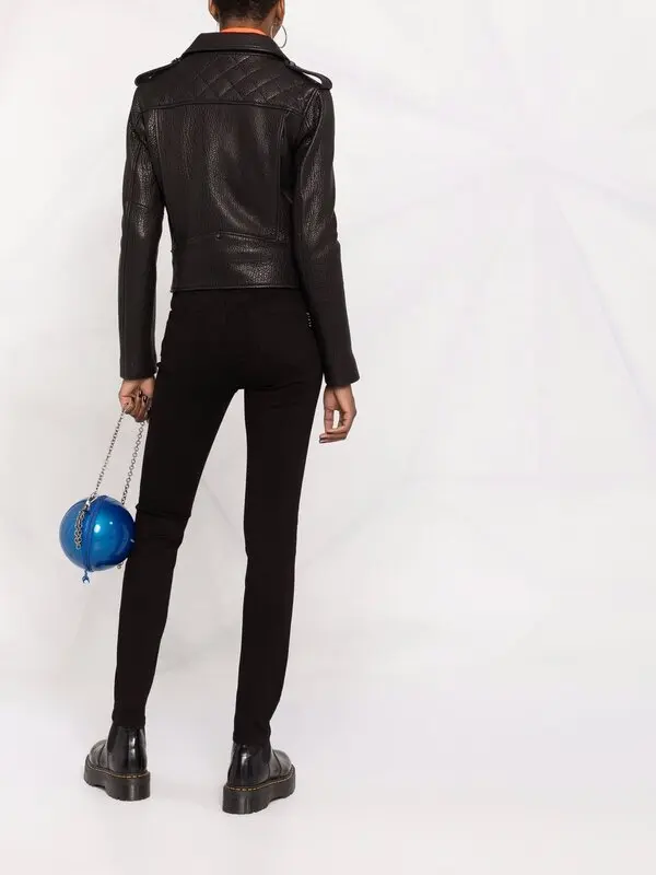 Philipp Plein Iconic Leather Biker Jacket