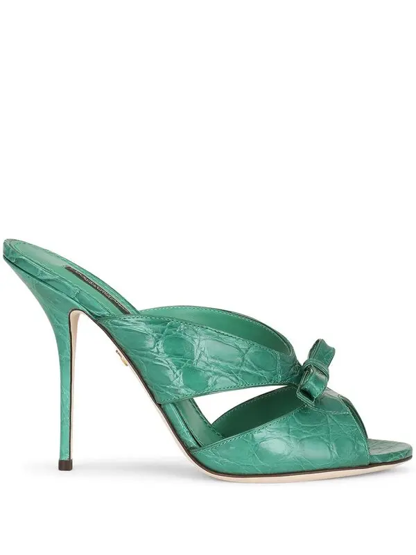 Dolce & Gabbana 105mm Bow-detail Leather Sandals