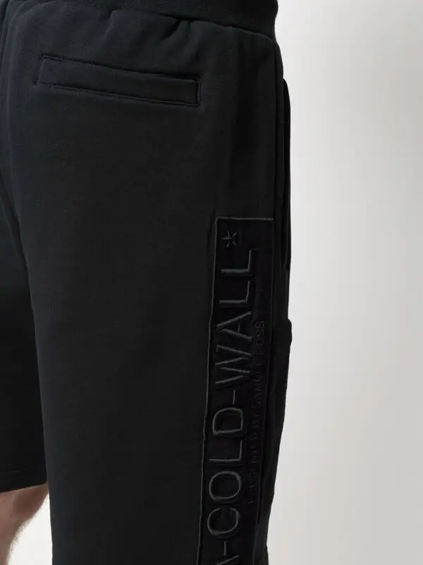 A-COLD-WALL* Logo-embroidered Cotton Shorts - Black