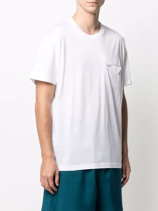 LOW BRAND Slit-pocket Crewneck T-shirt