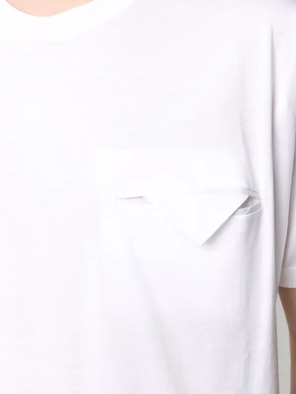 LOW BRAND Slit-pocket Crewneck T-shirt
