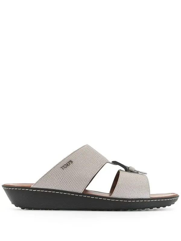 TOD'S Buckled Cut-out Sandals - Grey