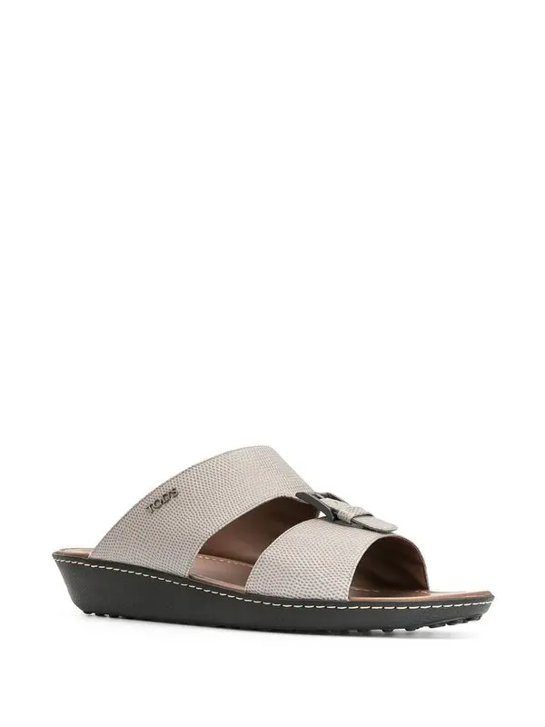 TOD'S Buckled Cut-out Sandals - Grey