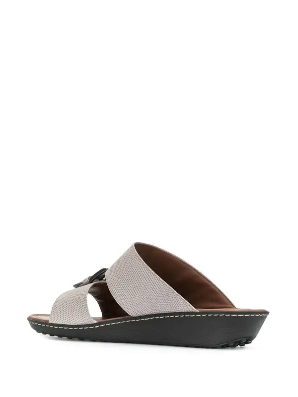 TOD'S Buckled Cut-out Sandals - Grey