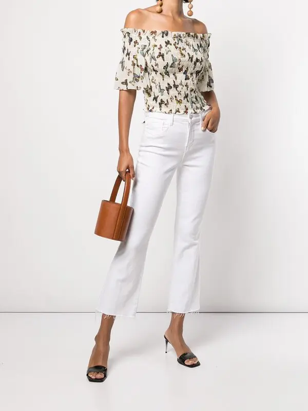 L'Agence High-waisted Cropped Flare Jeans