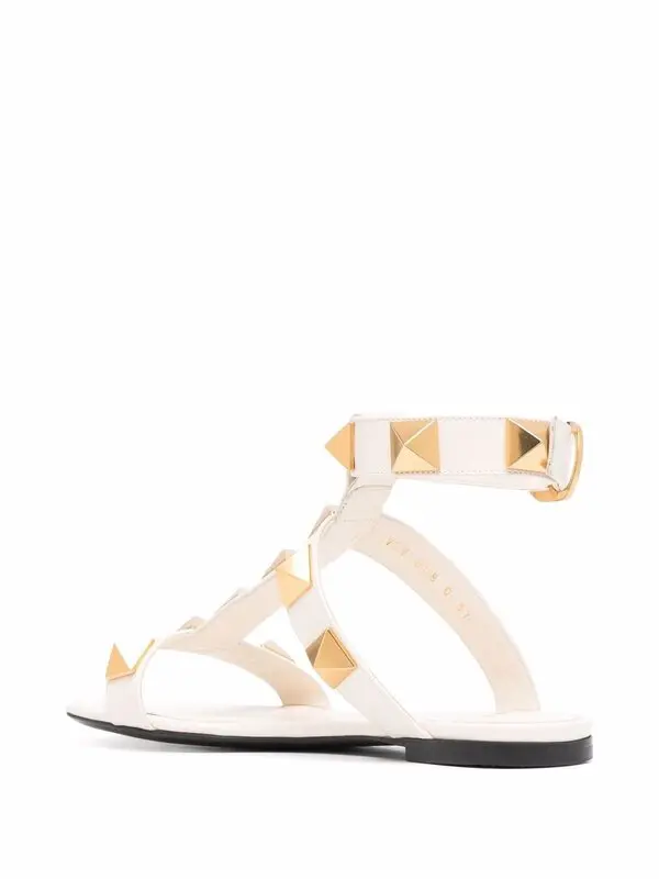 Valentino Garavani Roman Stud Flat Leather Sandals
