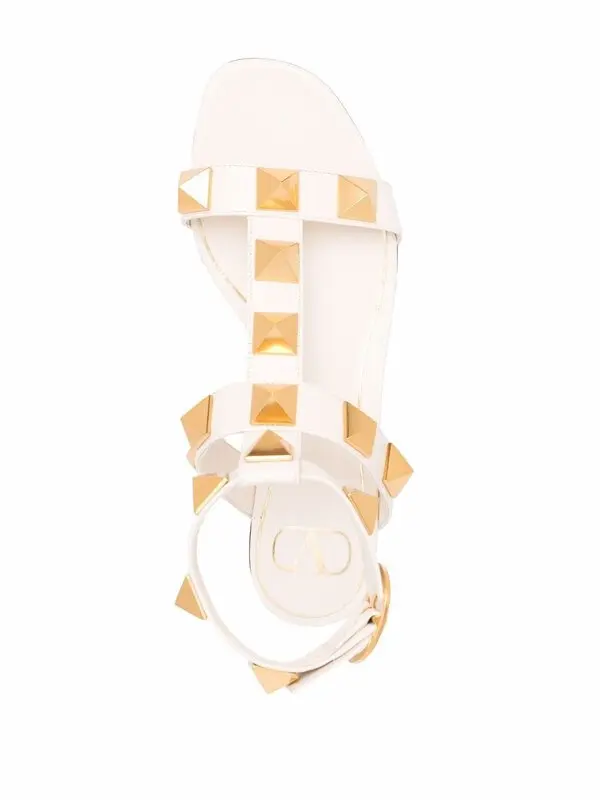 Valentino Garavani Roman Stud Flat Leather Sandals