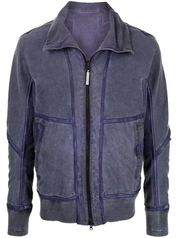 ISAAC SELLAM EXPERIENCE Funnel Neck Leather Jacket