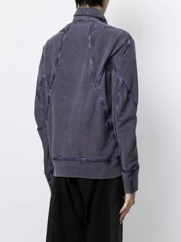 ISAAC SELLAM EXPERIENCE Funnel Neck Leather Jacket