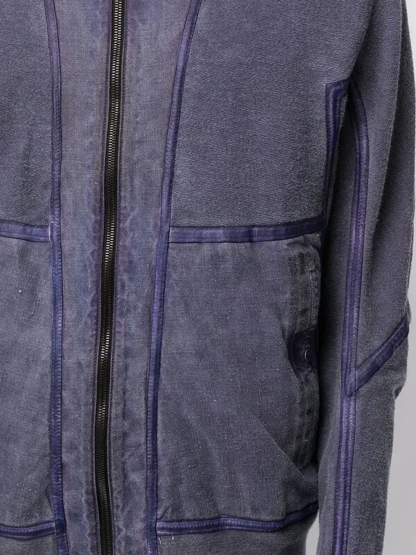 ISAAC SELLAM EXPERIENCE Funnel Neck Leather Jacket
