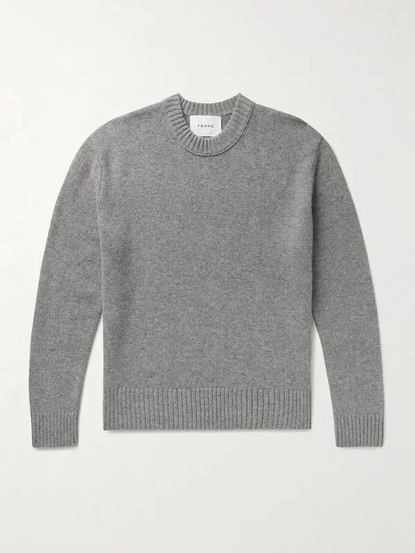 FRAME Cashmere Crewneck Sweater - Gray