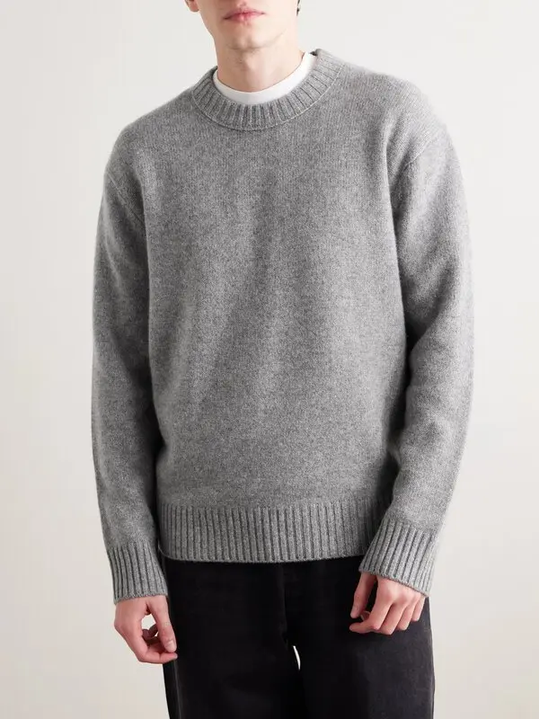 FRAME Cashmere Crewneck Sweater - Gray
