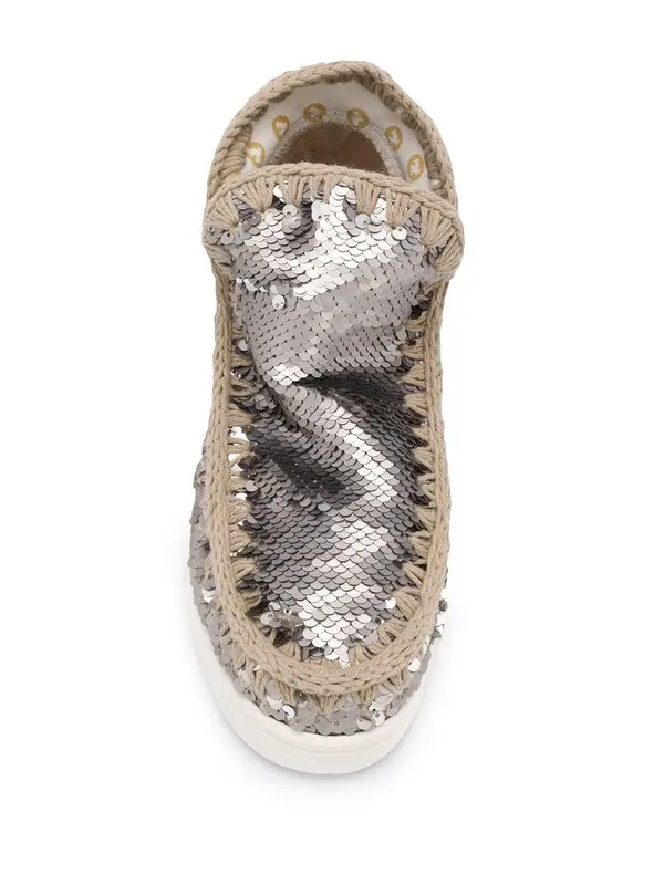 Mou Round Toe Sequin Eskimo Sneakers