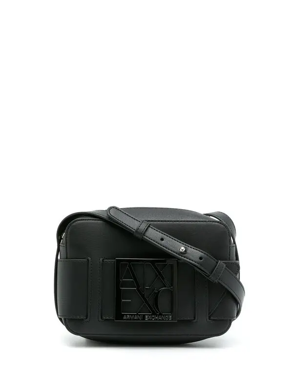Armani Exchange Logo-plaque Crossbody Bag - Black