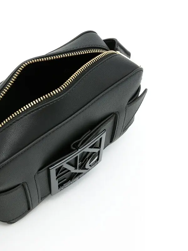 Armani Exchange Logo-plaque Crossbody Bag - Black