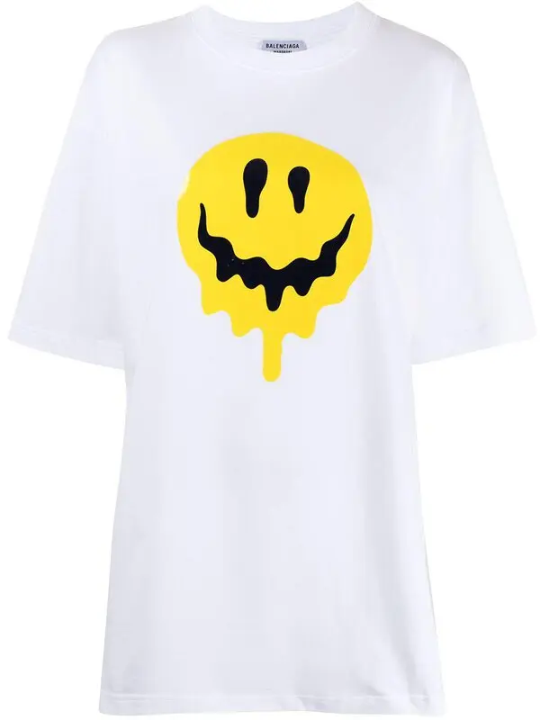 Balenciaga Smiey-print Oversized T-shirt