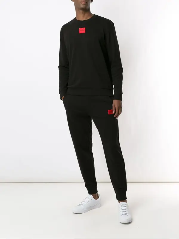 BOSS Logo-patch Cotton Track Pants