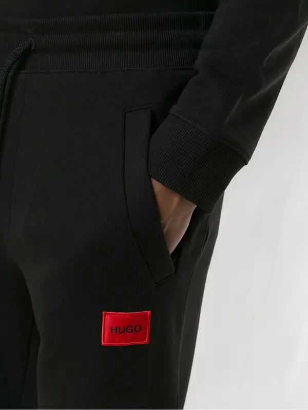 BOSS Logo-patch Cotton Track Pants