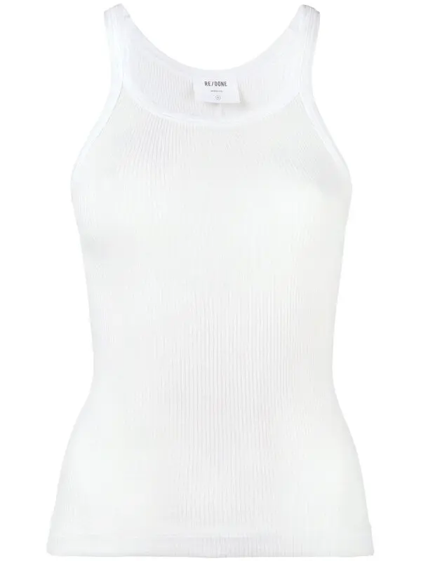 RE/DONE Ribbed Tank Top - White