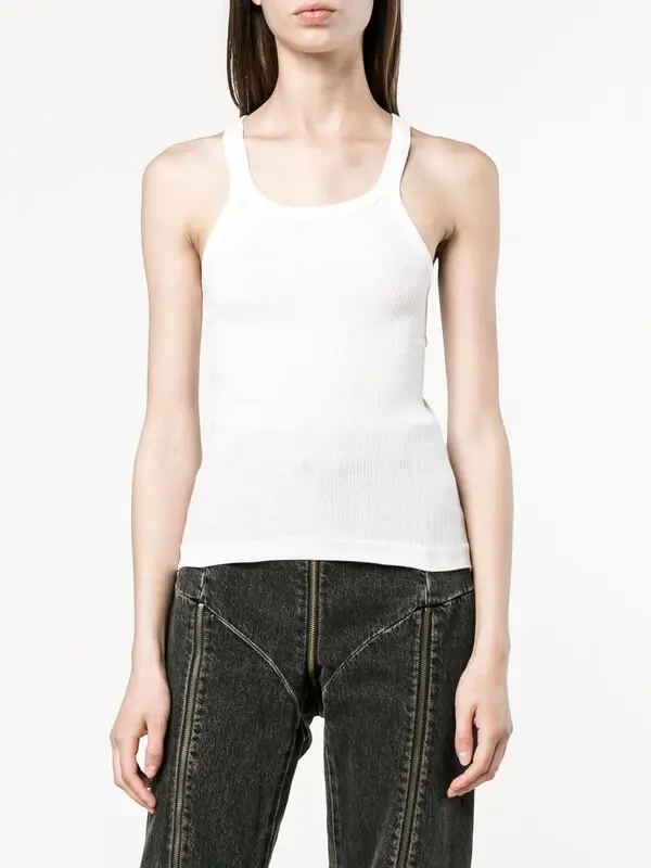 RE/DONE Ribbed Tank Top - White