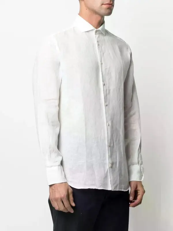 MC2 SAINT BARTH Plain Linen Shirt - White