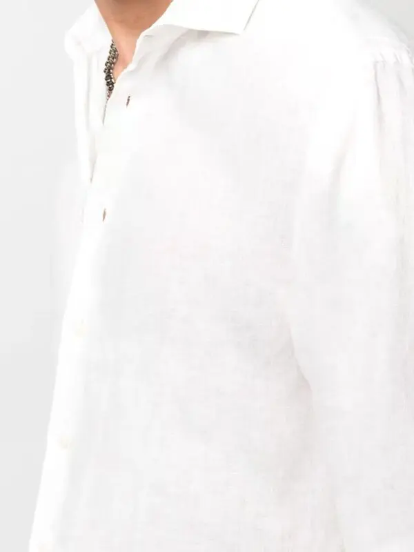 MC2 SAINT BARTH Plain Linen Shirt - White