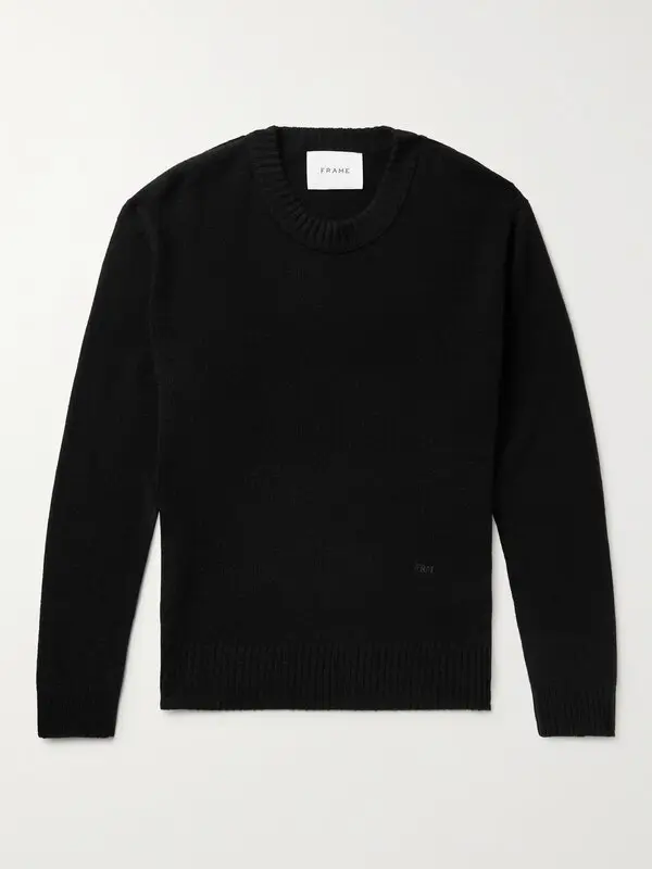 FRAME Cashmere Crewneck Sweater - Black