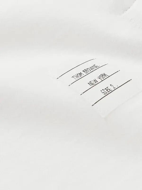 Thom Browne Slim-fit Grosgrain-trimmed Cotton-jersey T-shirt