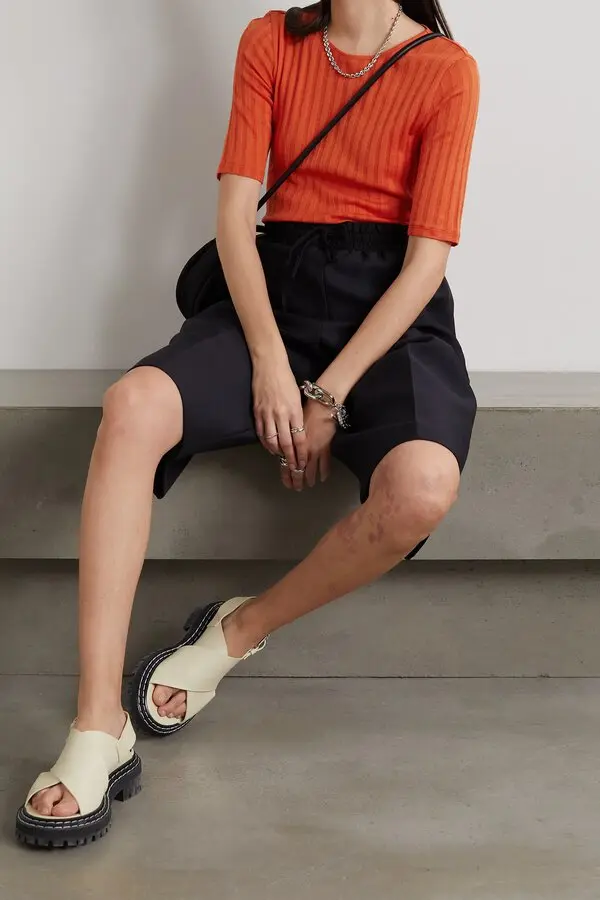 Vince Ribbed Cotton T-shirt