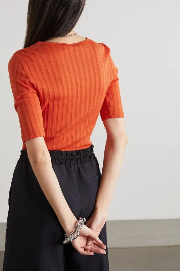 Vince Ribbed Cotton T-shirt