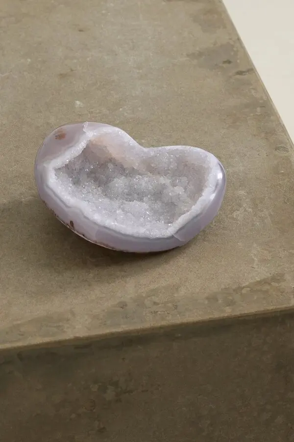 JIA JIA HOME Large Druzy Agate Heart