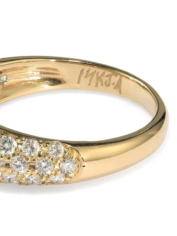 Jacquie Aiche 14kt Diamond Marquise Dome Ring