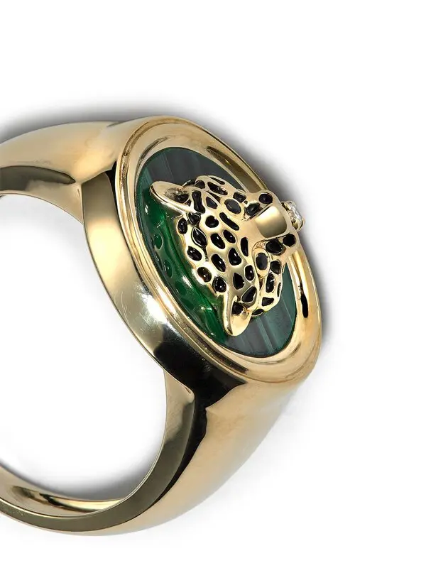Yvonne Léon 9kt Yellow Leopard Signet Ring