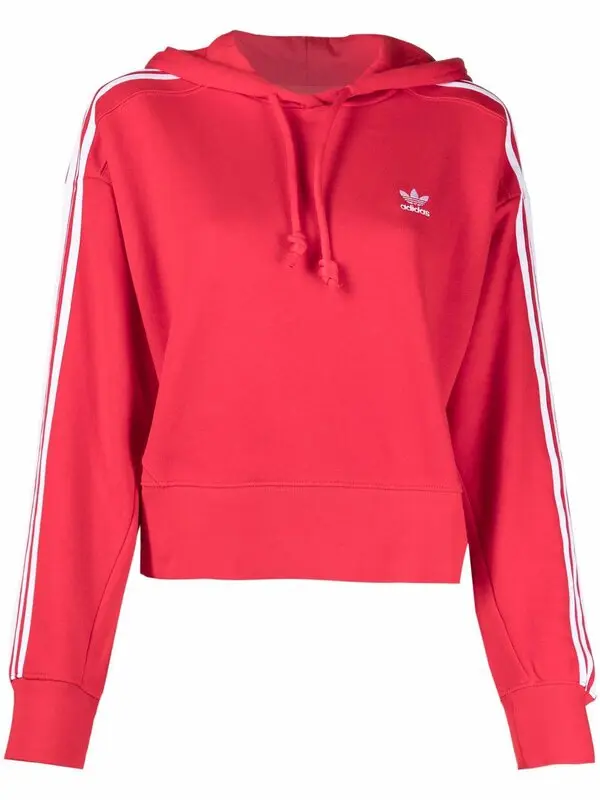 Adidas Adicolor Cropped Hoodie - Red
