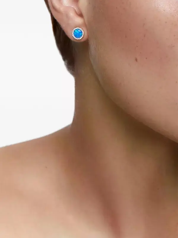 Mateo 14k Yellow Diamond And Opal Stud Earrings - Gold