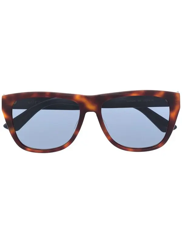 Gucci Tortoiseshell-effect D-frame Sunglasses