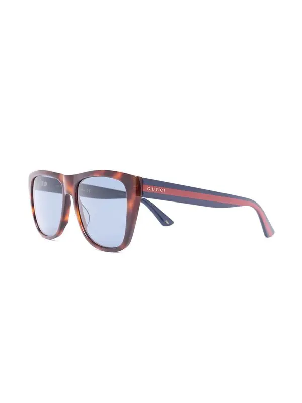 Gucci Tortoiseshell-effect D-frame Sunglasses