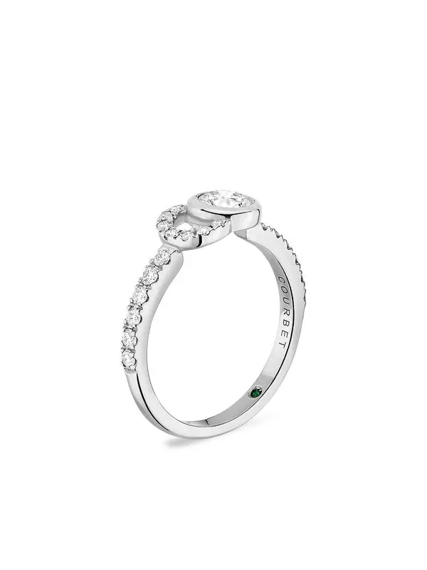 COURBET 18kt Recycled White Gold Diamond Ring