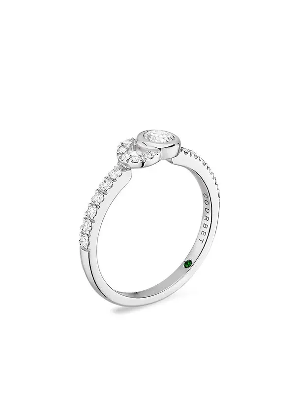 COURBET 18kt Recycled White Gold Laboratory-grown Diamond Ring - Silver