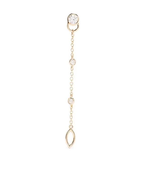 COURBET 18kt Recycled Yellow Laboratory-grown Diamond Mono Hanging Earring - Gold