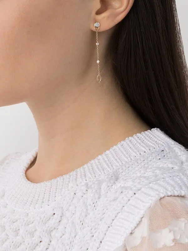 COURBET 18kt Recycled Yellow Laboratory-grown Diamond Mono Hanging Earring - Gold