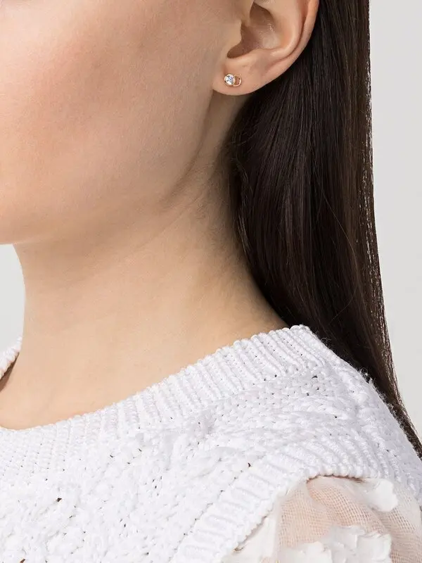 COURBET 18kt Recycled Yellow Diamond Mono Stud Earring - Gold