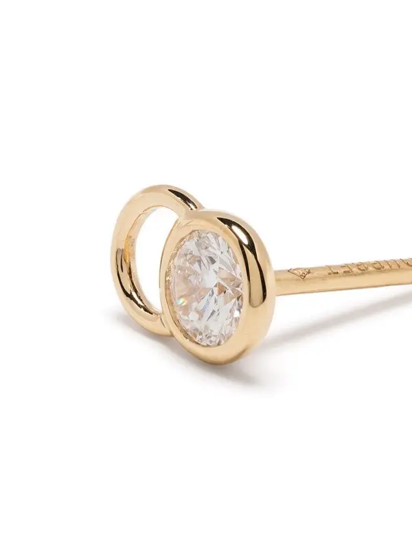 COURBET 18kt Recycled Yellow Diamond Mono Stud Earring - Gold
